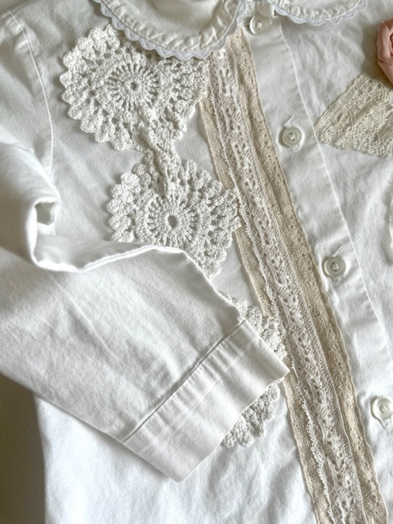 Little Girl Vintage Tattered Boho Button-down Shirt, Vintage Girl's ...