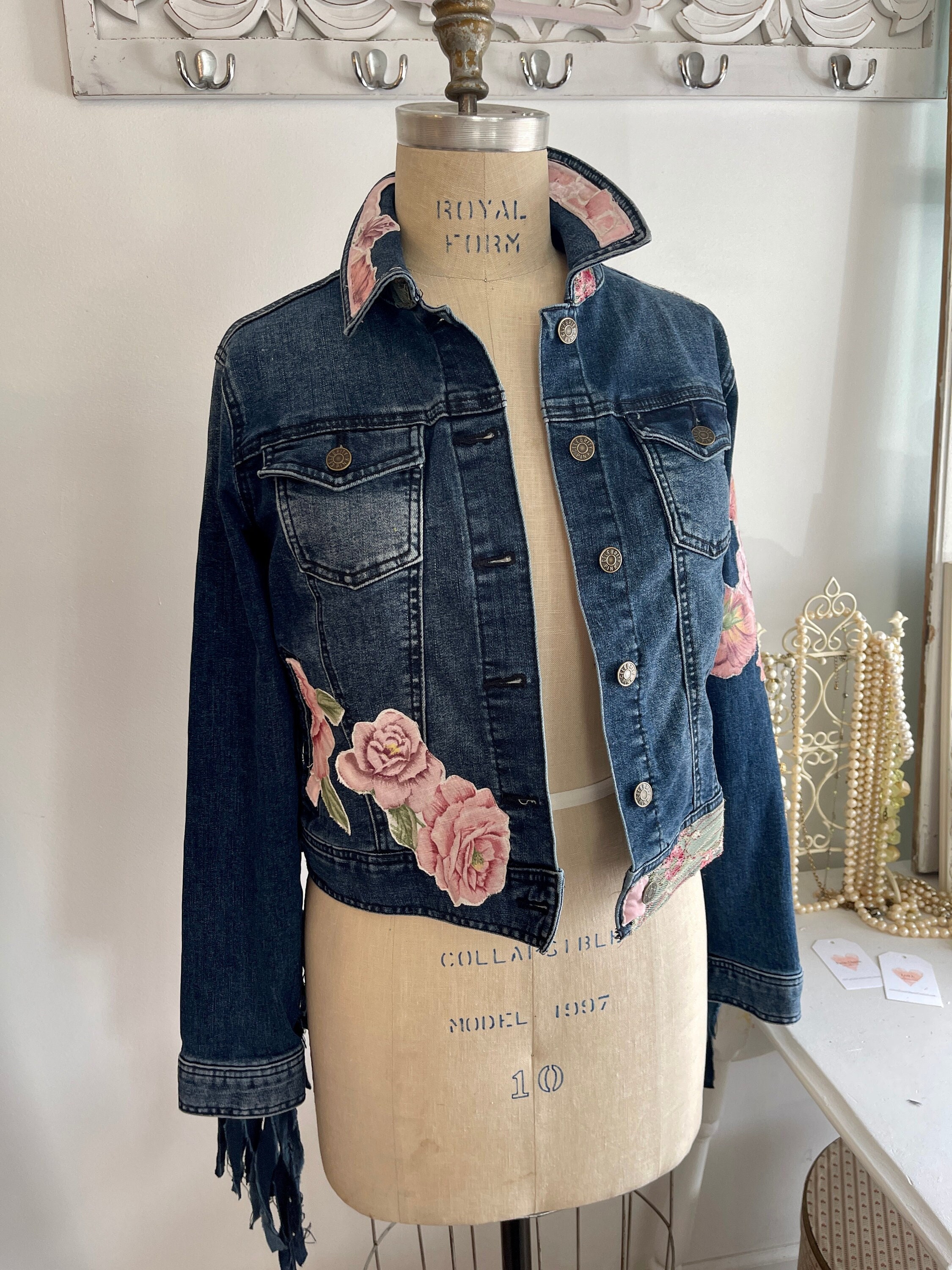 Country Girl FRINGE Denim Jean Jacket, French Country Girl Jean Jacket ...