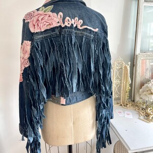Country Girl FRINGE Denim Jean Jacket, French Country Girl Jean Jacket ...