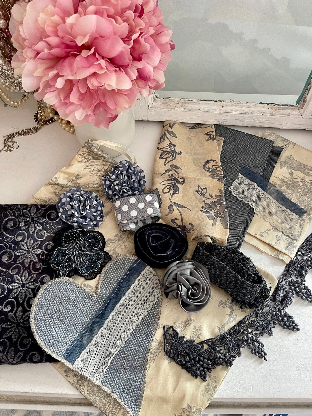 Ephemera, Gray Ephemera, Junk Journaling Trims, Embellishment Pack ...