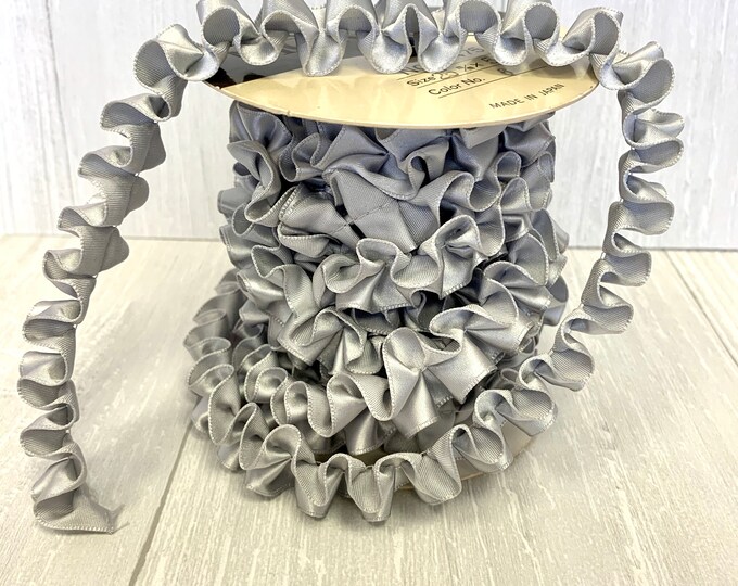 SOLD HOLD for Jeanne Silver Ruffle Trim, Ruffle Trim, Silver Ribbon ...