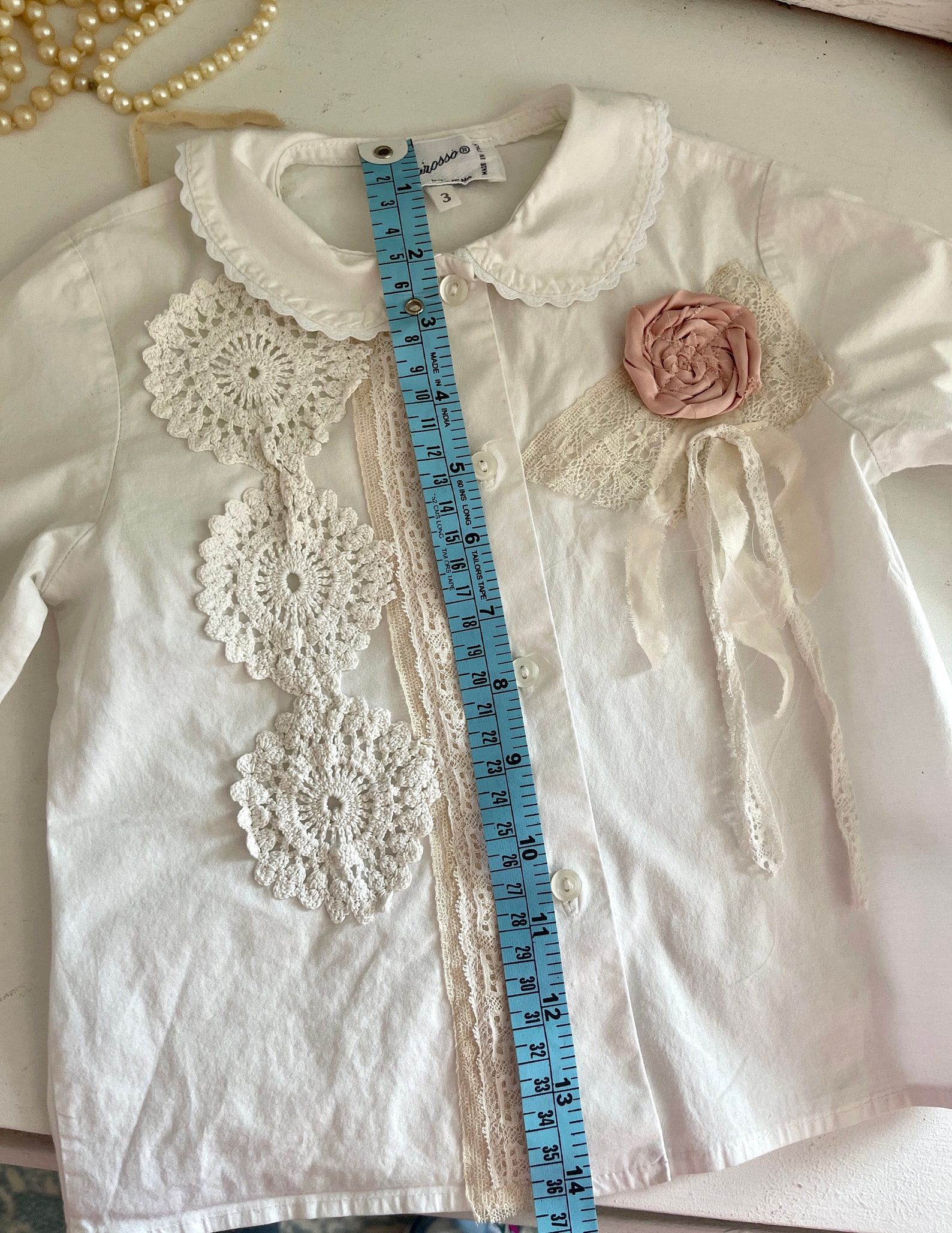 Little Girl Vintage Tattered Boho Button-down Shirt, Vintage Girl's ...