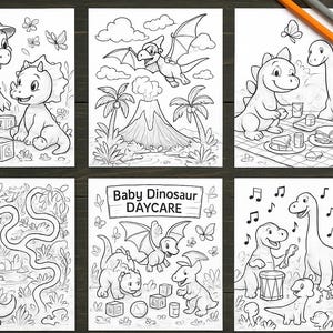 Jurassic Dinosaur Coloring Book for Kids – 10 Fun Dino Adventure Pages ...