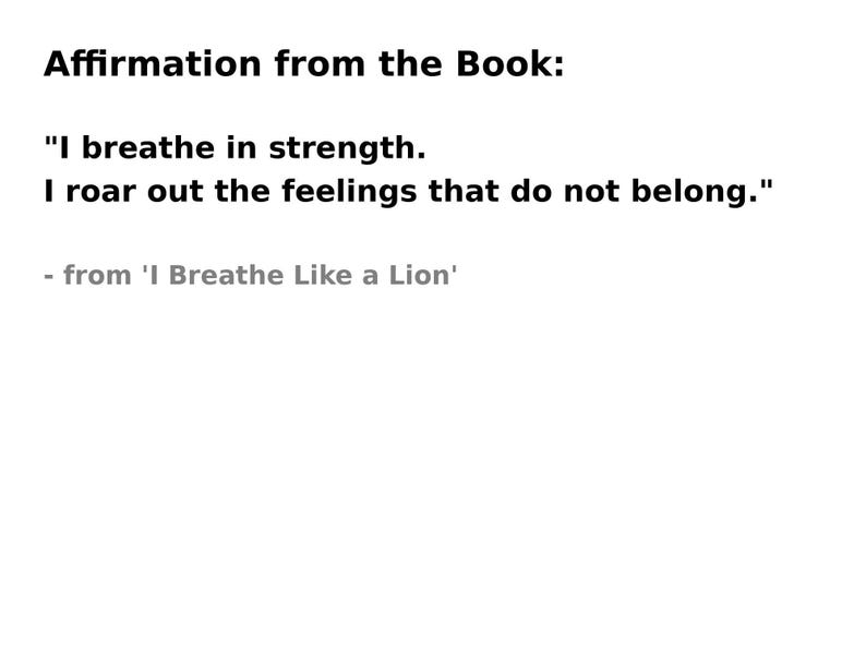 I Breathe Like a Lion Printable Children’s Book | Mindful Breathing for ...