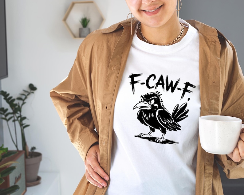 Funny Crow SVG: F-CAW-F Adult Humor Shirt Design (digital Download) - Etsy