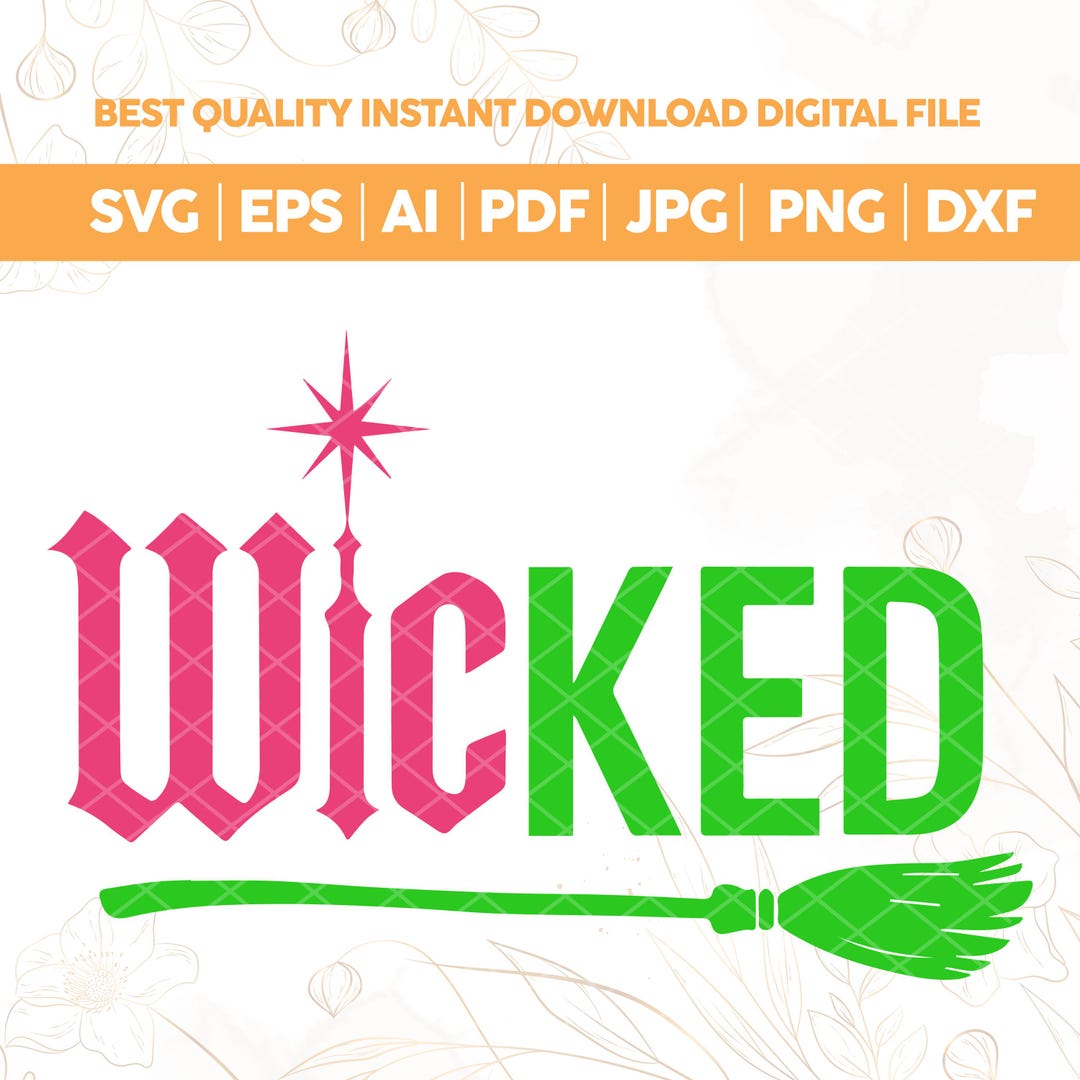 Wicked SVG Png, Wicked Broom and Wand Svg,wicked Elements Svg,wicked ...