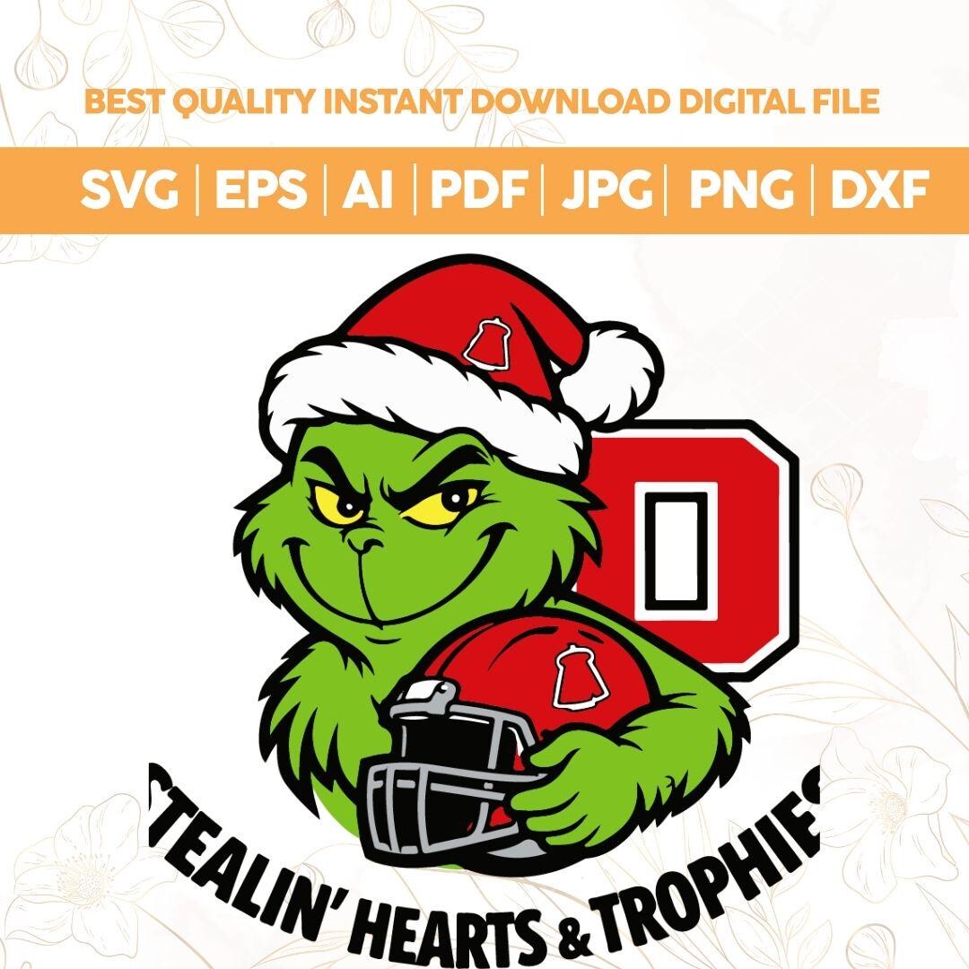 Christmas Grinch-inspired Ohio State SVG Png,christmas Winter Design ...