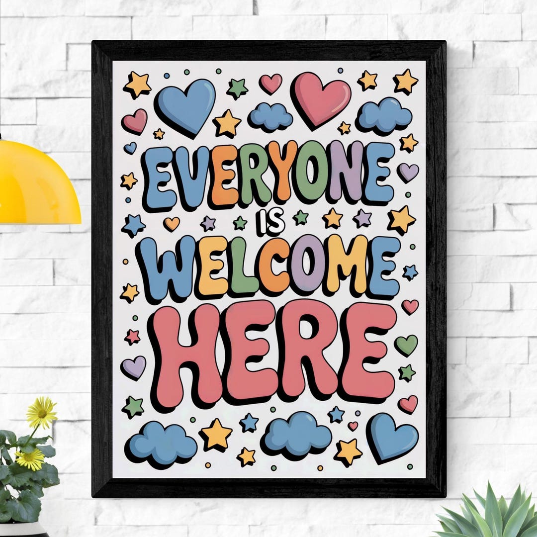 Inclusive Classroom Poster: Colorful Printable Decor (digital Download ...