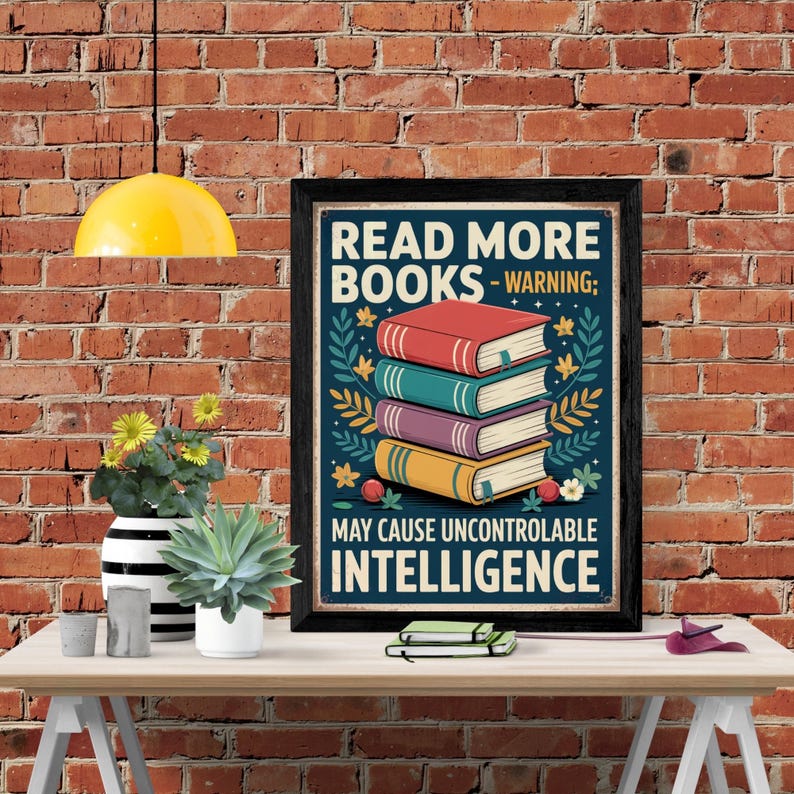 Inspirational Reading Poster: Classroom Decor, Spark Curiosity (digital ...