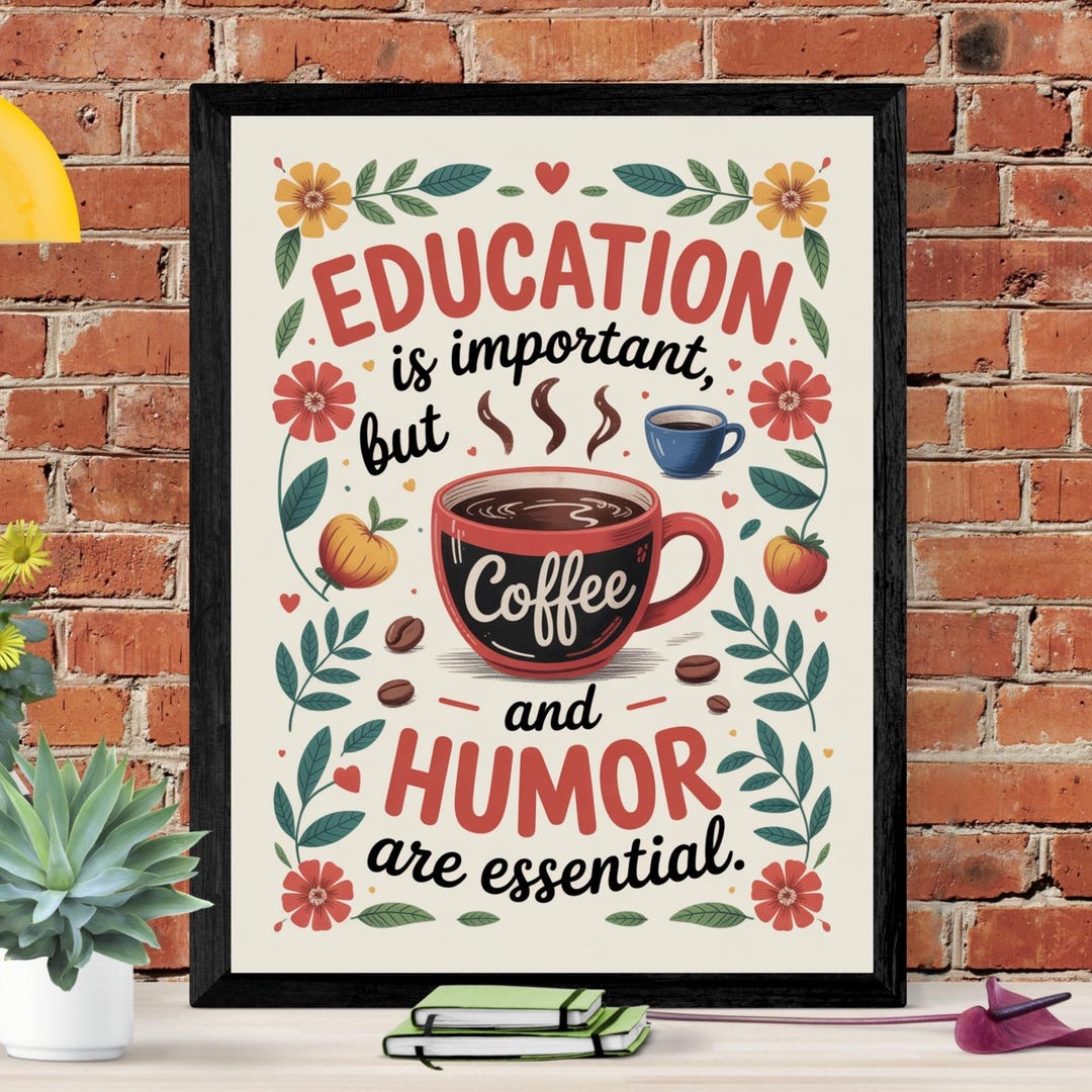 Funny Teacher Quote Poster: Hilarious Staff Room Decor (digital ...