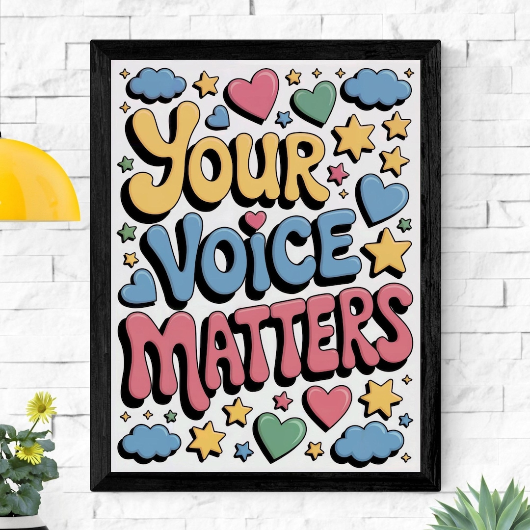 Your Voice Matters Classroom Poster: Inclusive Decor (digital Download ...