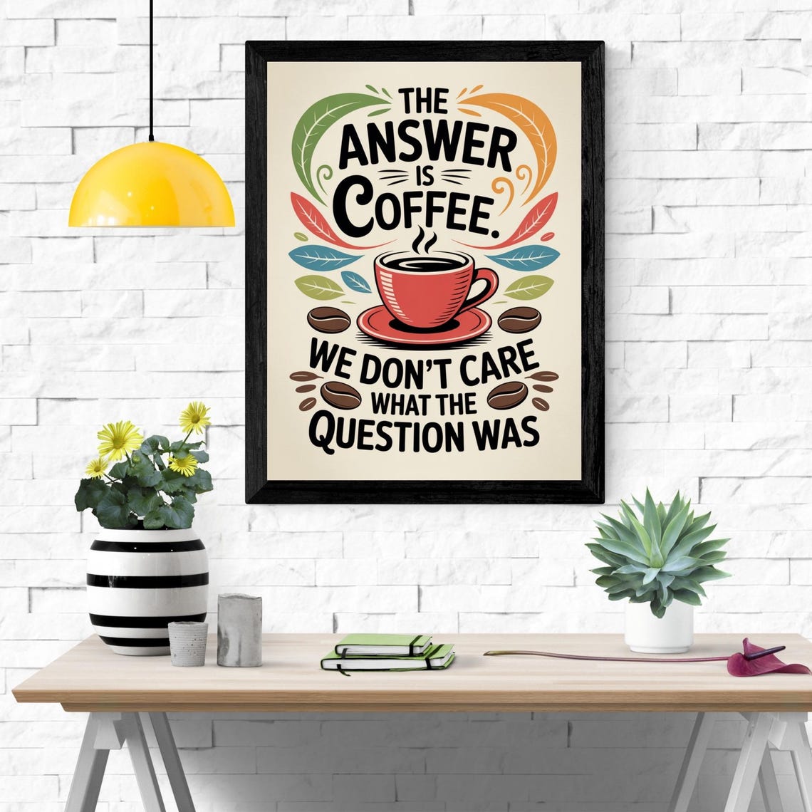 Funny Coffee Poster: "the Answer is Coffee" - Motivational Digital ...