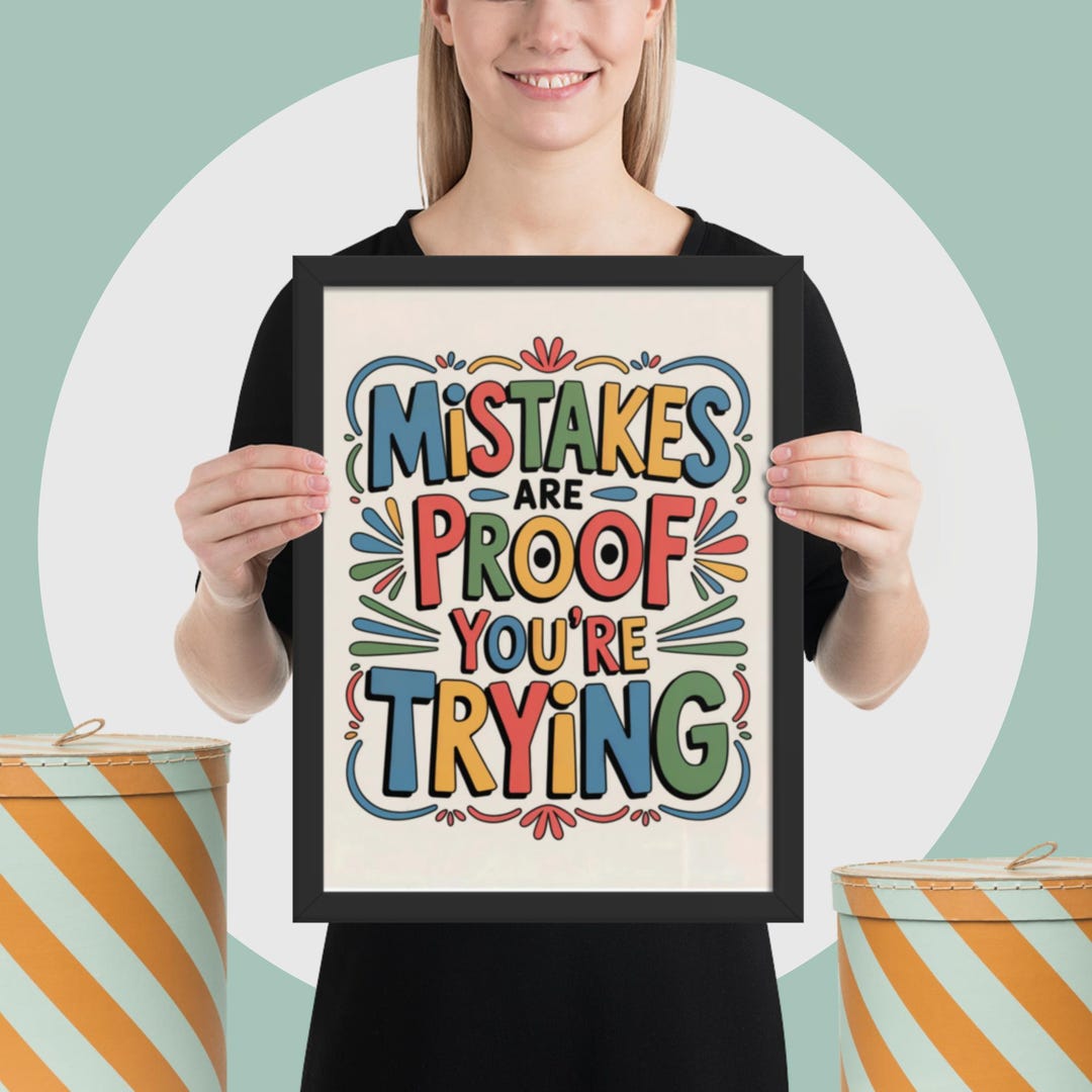 Growth Mindset Classroom Poster: Mistakes Are Proof You're Trying - Etsy