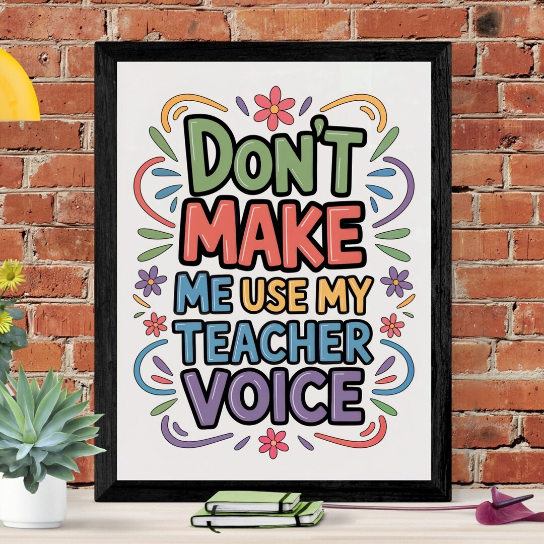 Funny Teacher Classroom Poster: Retro-style Classroom Management Art ...