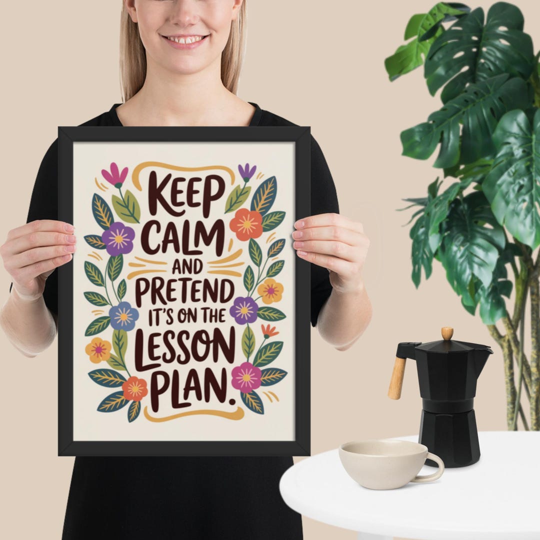 Funny Teacher Quote Wall Art | Staff Room Decor, Teacher Gift - Etsy