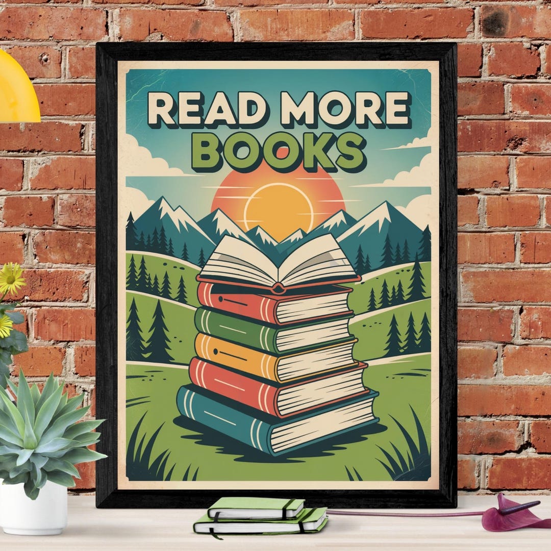 Inspirational Reading Poster: Classroom Decor, Back to School (digital ...