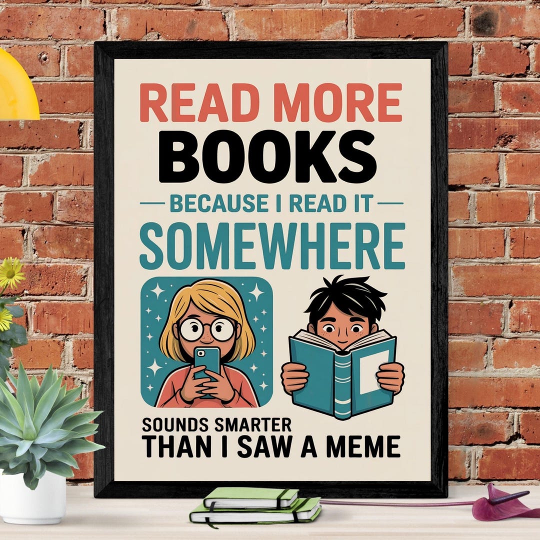Inspirational Reading Poster: Colorful Classroom Decor (digital ...