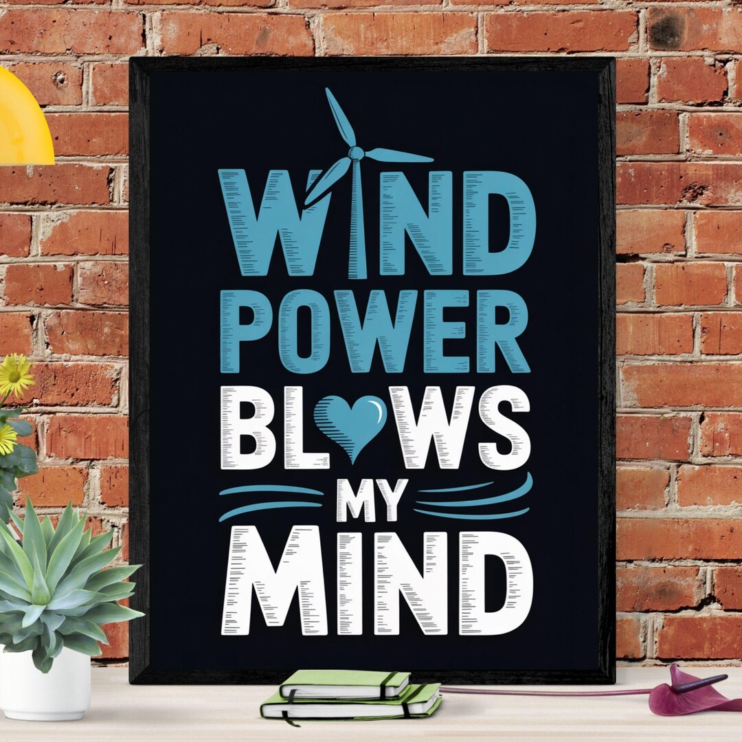Wind Power Poster: Eco-friendly Climate Change Art (digital Download ...