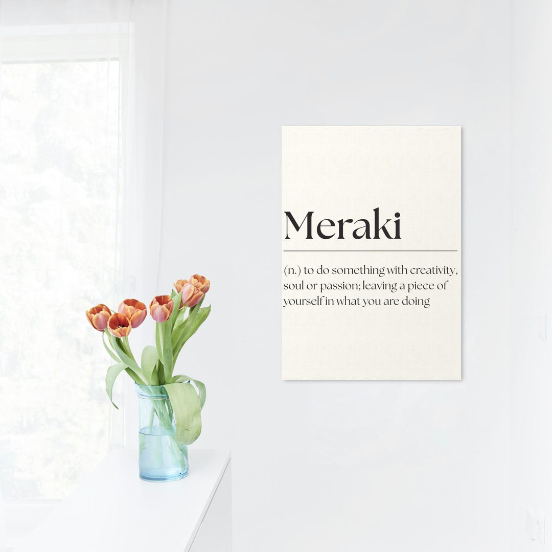 Meraki Definition Print – Typographic Motivational Poster (digital ...