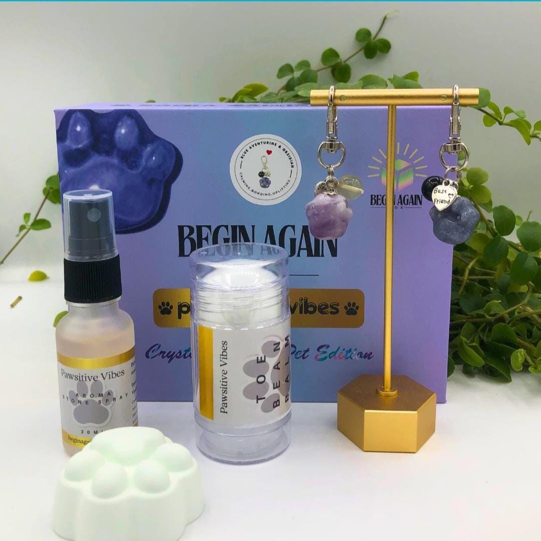 Pet Healing Crystal Box | Calming Energy Ritual Kit for Dogs/pets ...