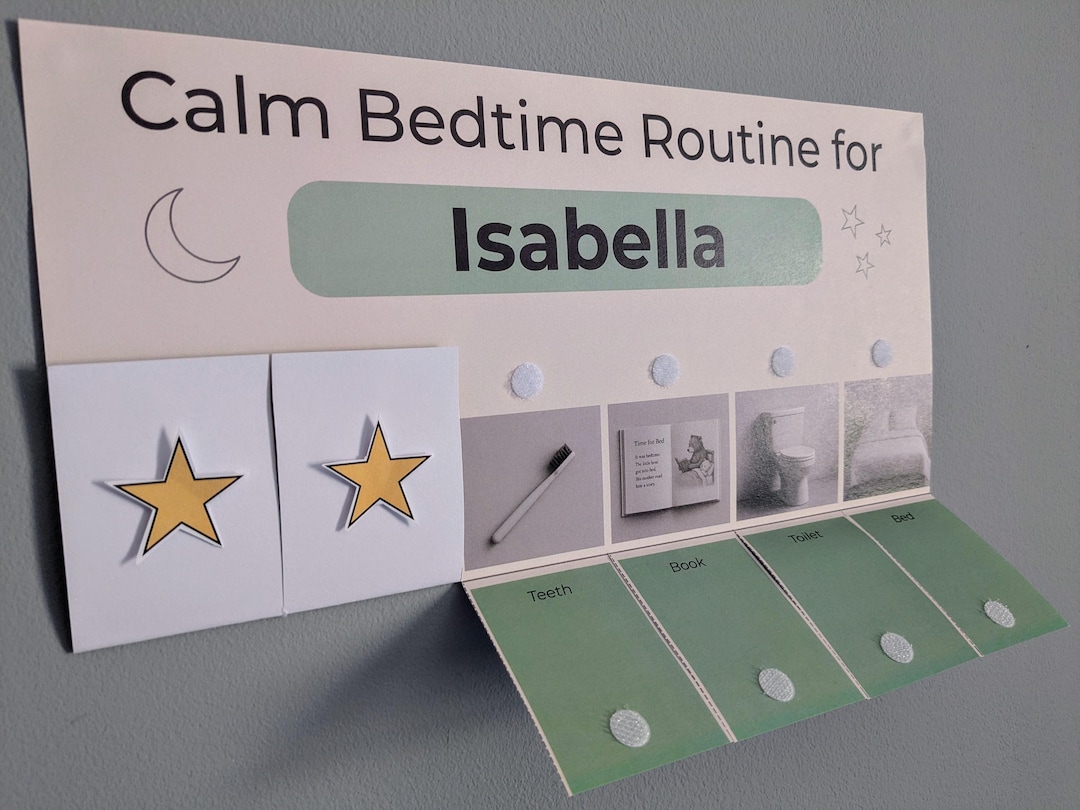 Montessori Bedtime Routine Chart for Kids - Printable Visual Schedule ...