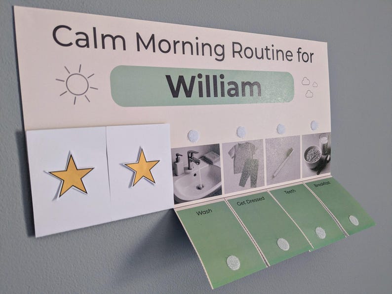 Montessori Morning Routine Chart for Kids: Visual Learning, Editable ...