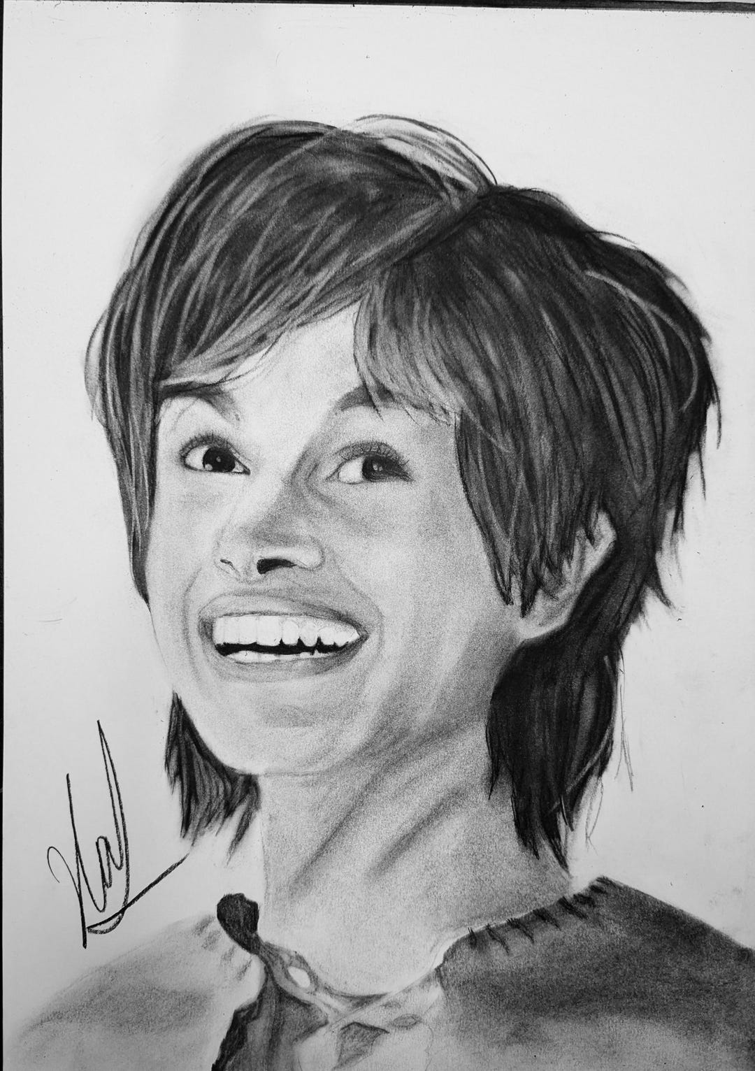 Charcoal Portrait of Julia Roberts as Tink in the 1991 Movie Hook - Etsy