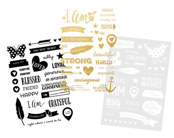 Simple Stories I Am Clear Stickers - Etsy