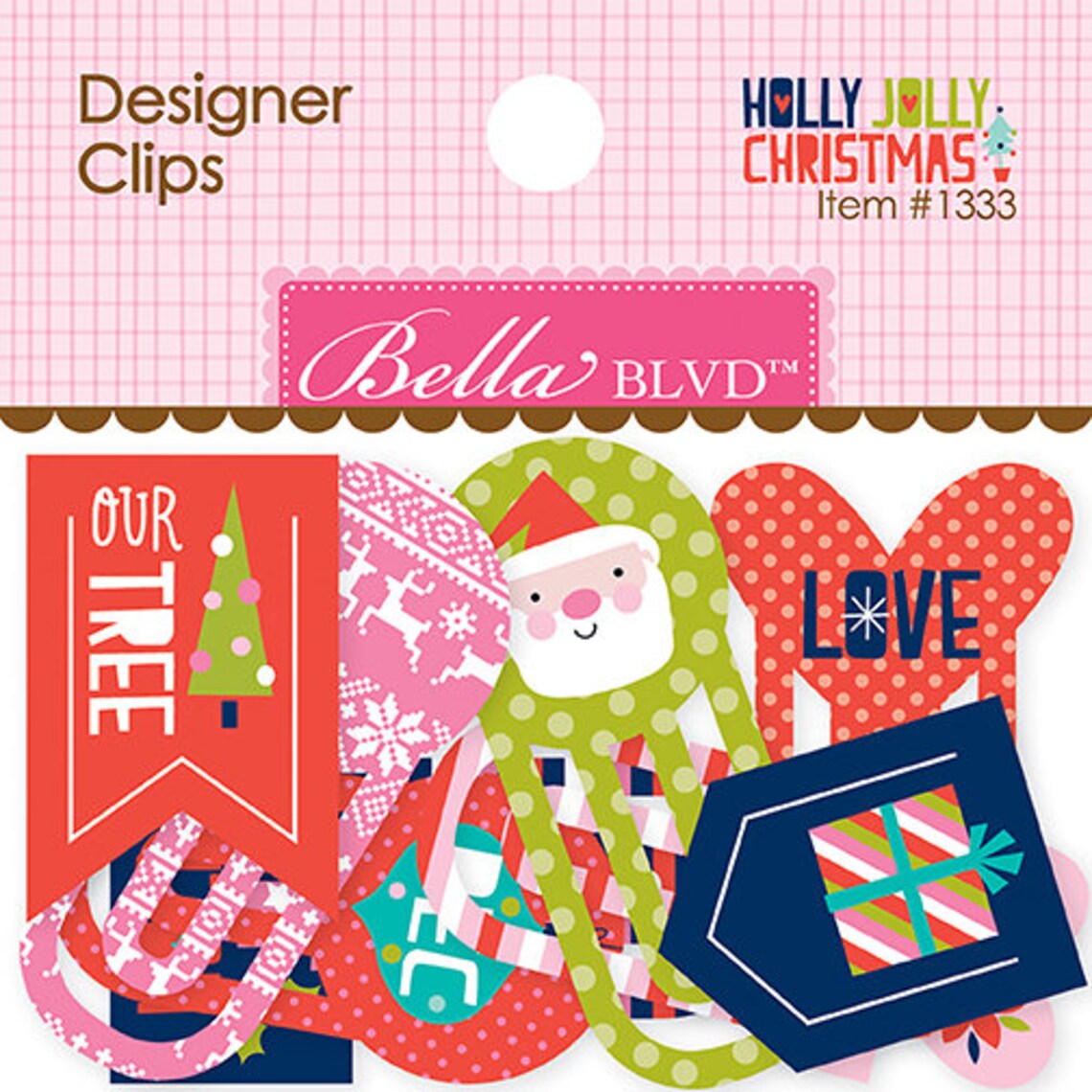 Bella BLVD Designer Clips Holly Jolly Christmas - Etsy
