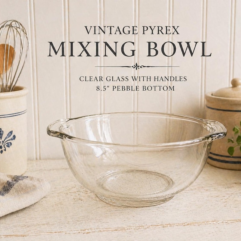 Vintage Pyrex Clear Bowl - Etsy