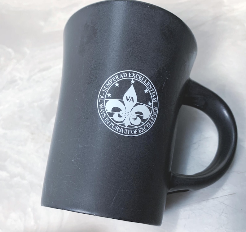 Vintage Boy Scouts or Veterans Affairs Mug ~ Logo, Black and Red 4 ...