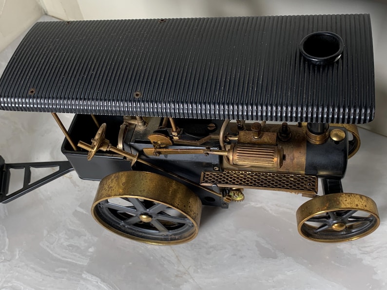 Vintage Wilesco D406 Steam Traction Tractor Black-brass + One Other ...