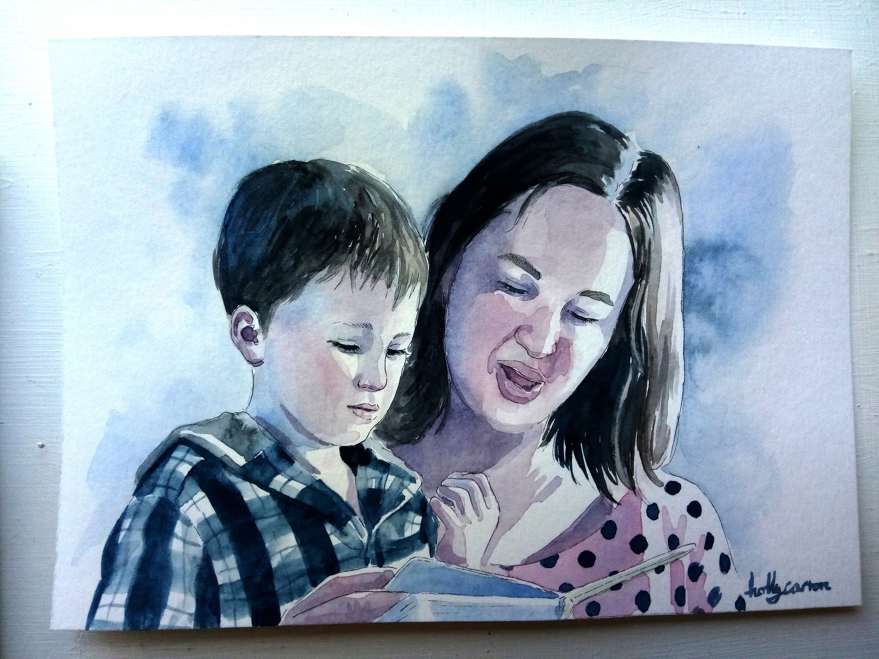 Custom Watercolor Portrait Painting, Portrait From Photo, Kid's ...