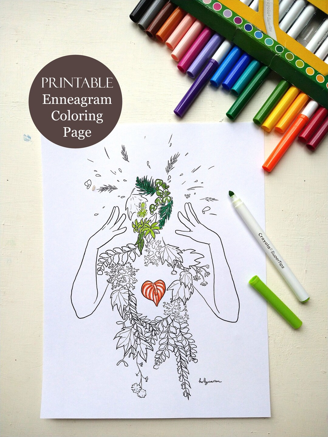 Type 5 Coloring Page, Enneagram, the Investigator, Adult Coloring ...