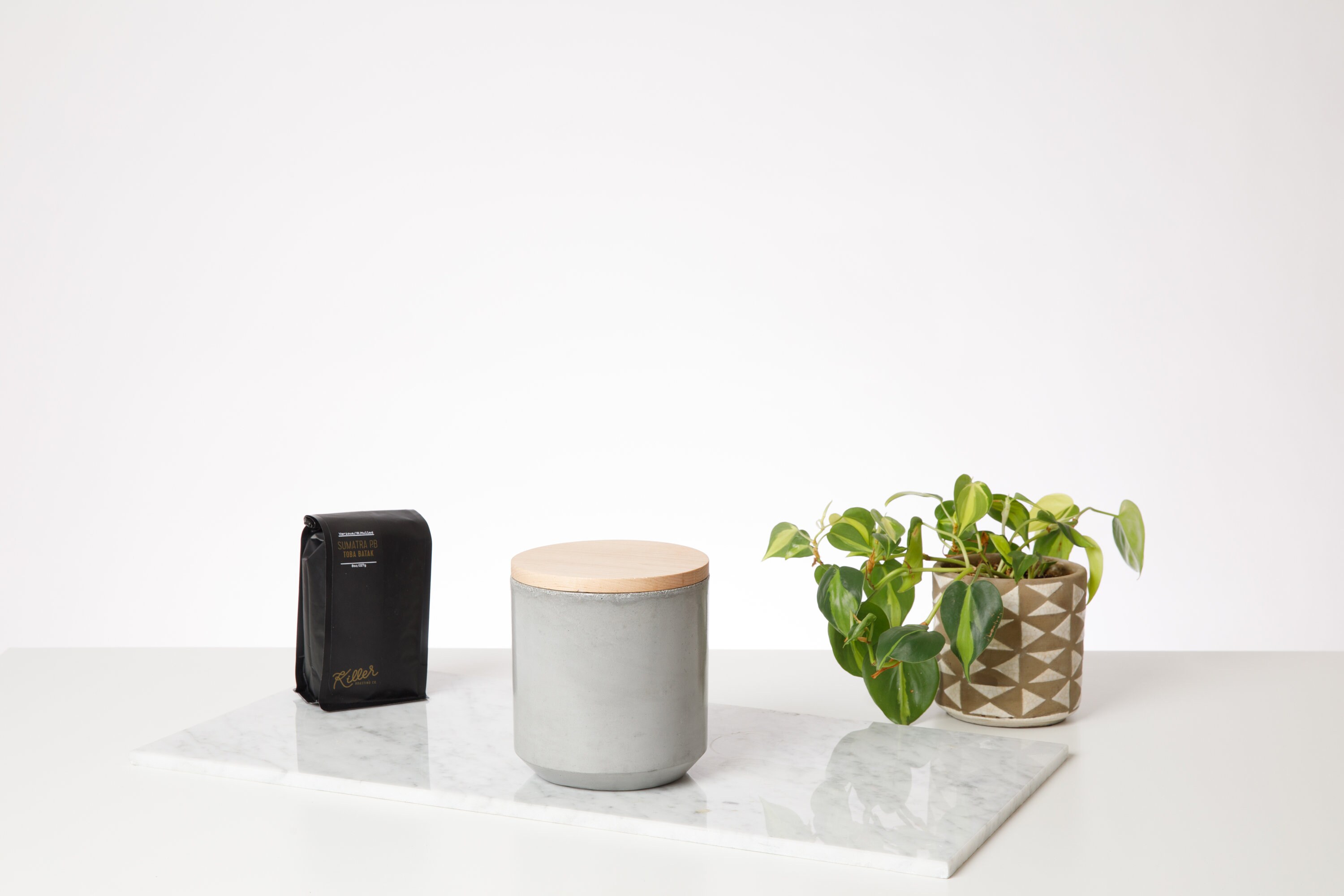 Kitchen & Dining Jars & Containers Concrete Coffee Canister Kitchen ...