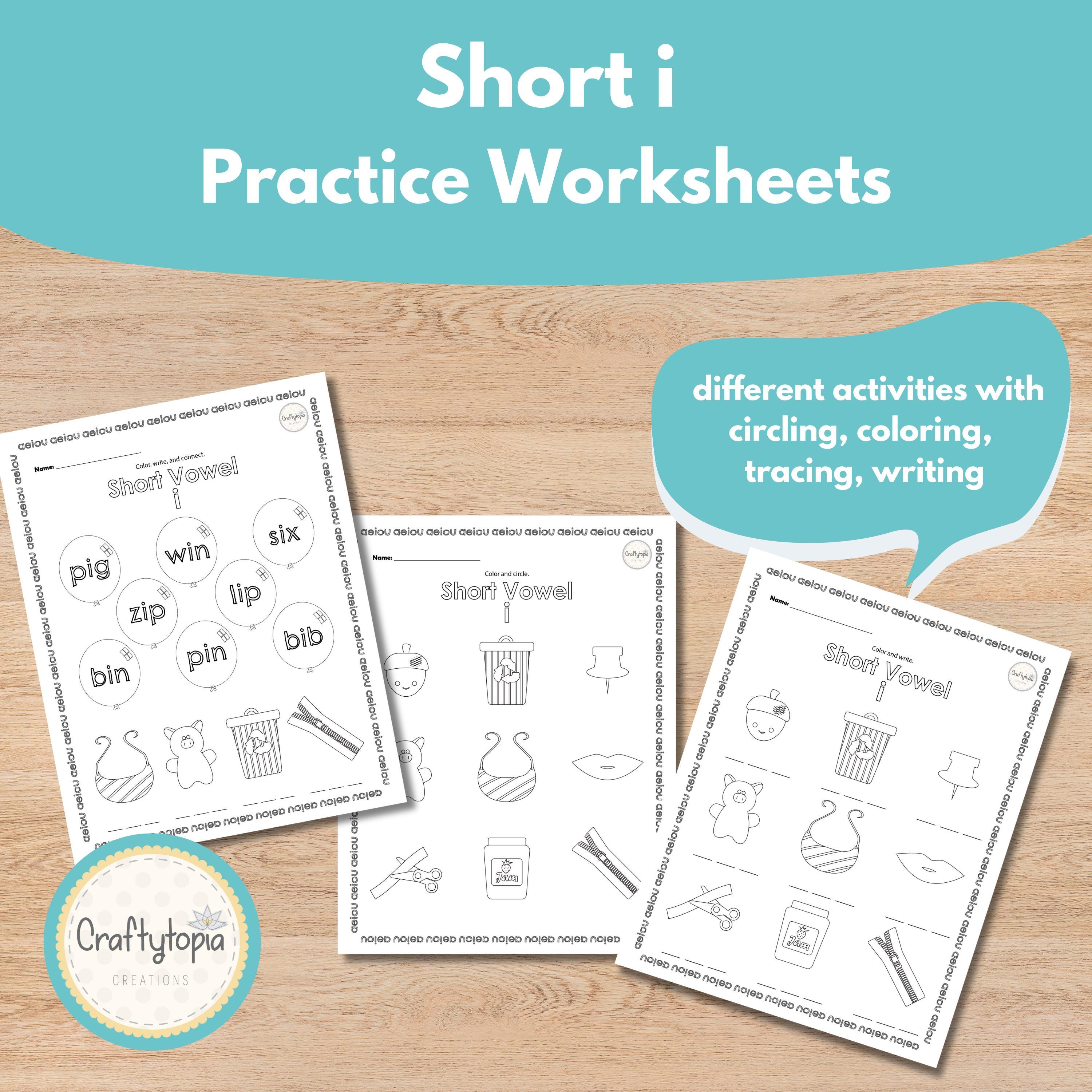 Short I Sound Worksheets | Printable CVC Phonics Activities |crown ...