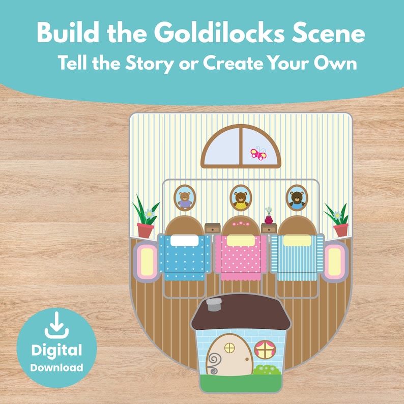 Goldilocks & Three Bears Puppets | Printable Storytelling Craft ...