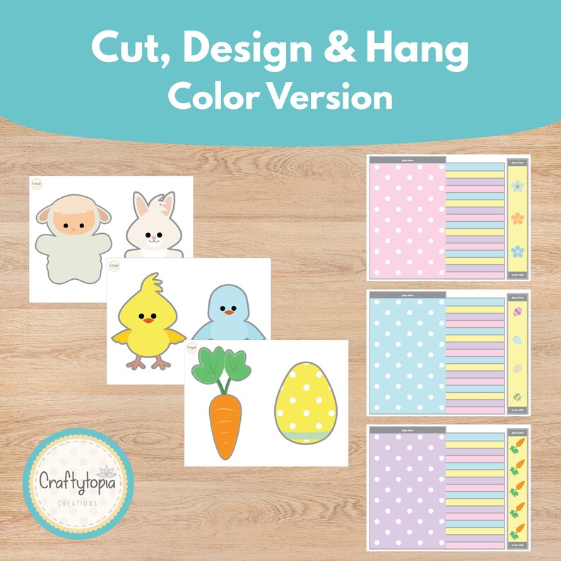 Printable Easter Windsock Craft | Bunny, Chick, Lamb Decor (PDF) - Etsy