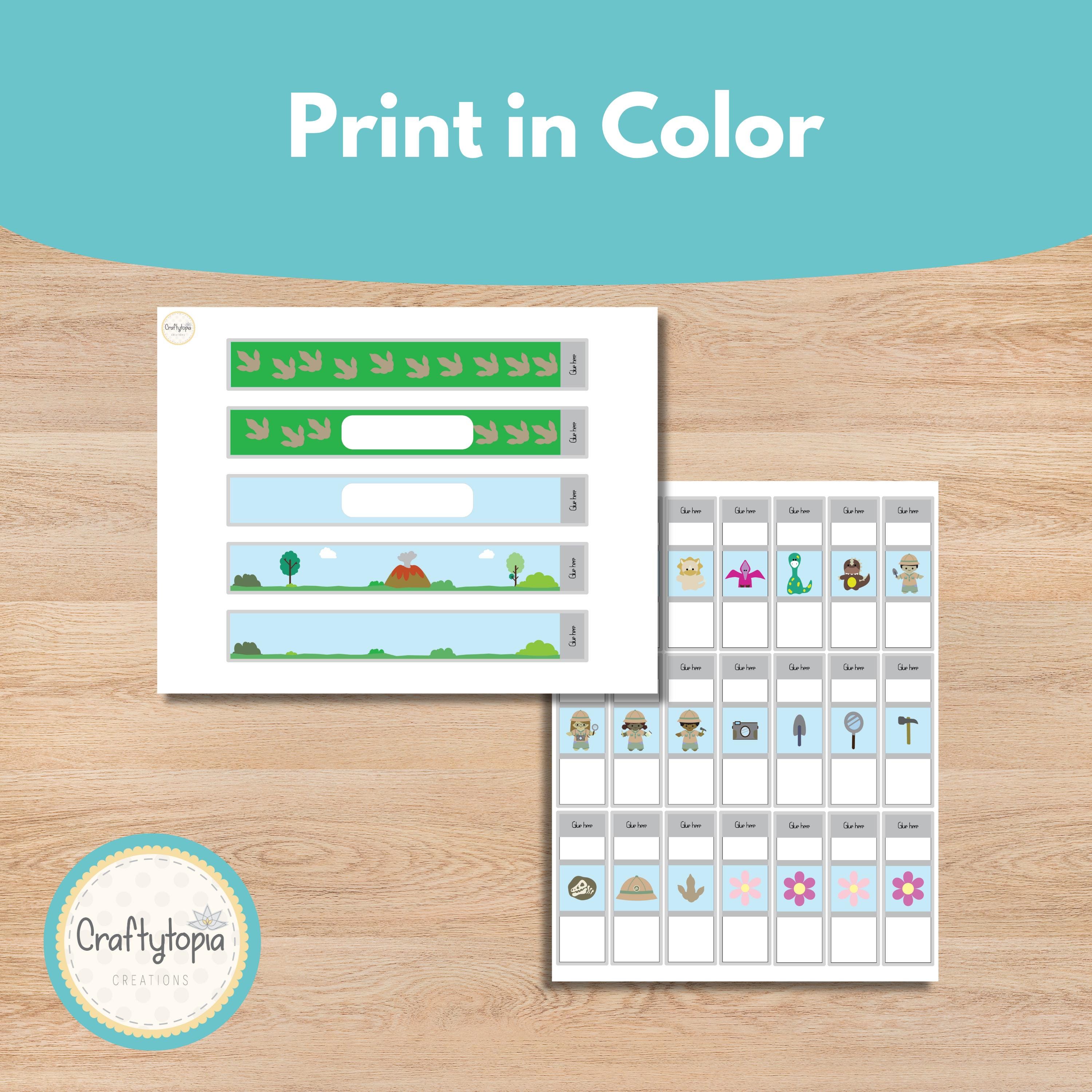 Dinosaur Bracelet Craft Printable |dinosaur Jewelry for Kids | Dino Art ...