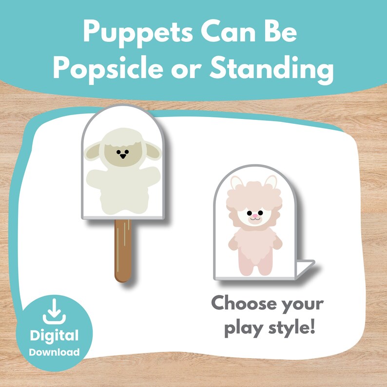 2D Farm Scene Puppets Printable | Barnyard Storytelling Activity | Farm ...