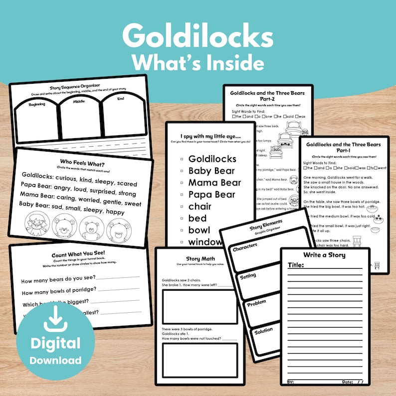 Fairy Tale Tunnel Book Bundle | Printable Story Sequencing Crafts ...