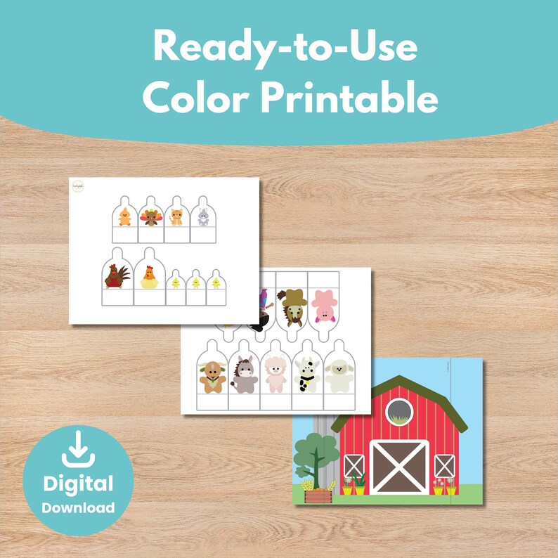 2D Farm Scene Puppets Printable | Barnyard Storytelling Activity | Farm ...