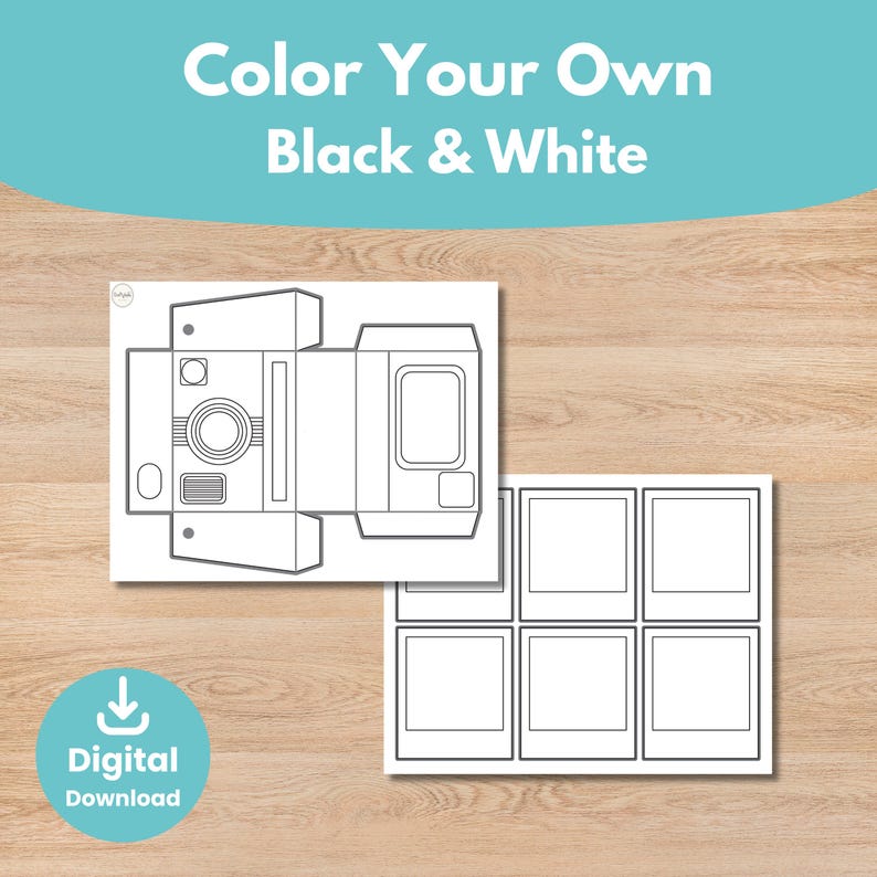 Printable Paper Camera Craft for Kids | Pretend Play Activity (digital ...