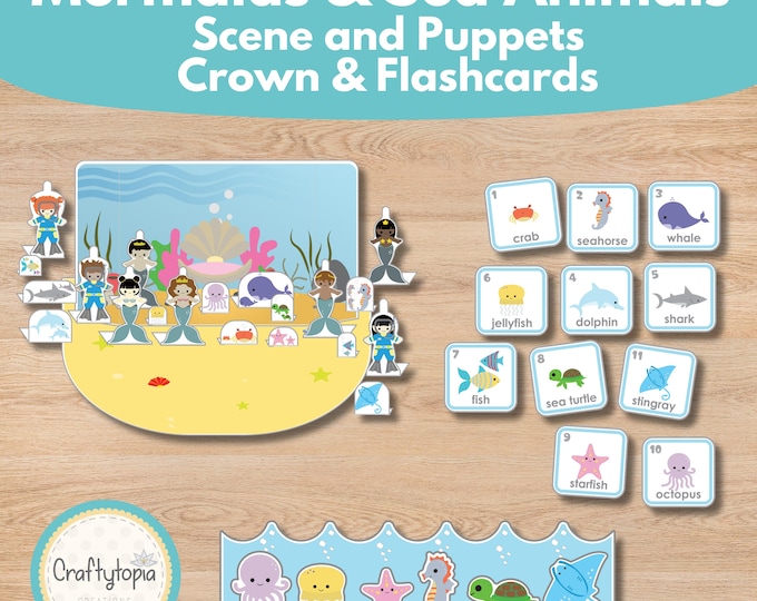 Under the Sea Printable Crowns, Seashell and Starfish Crown, Summer ...