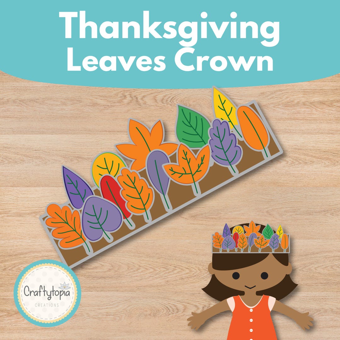 Thanksgiving Fall Leaves Crown Craft | DIY Kids Activity | Printable ...