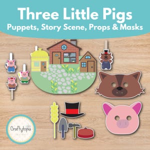 Little Pig Story Props - Etsy