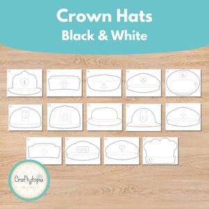 Community Helpers Crowns Hats Printable | Career Day Homeschool ...