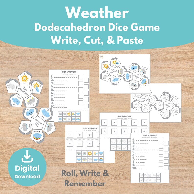 Weather Learning Bundle | Printable Crafts, Games & Vocabulary ...