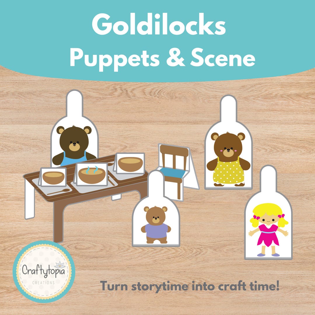 Goldilocks & Three Bears Puppets | Printable Storytelling Craft ...