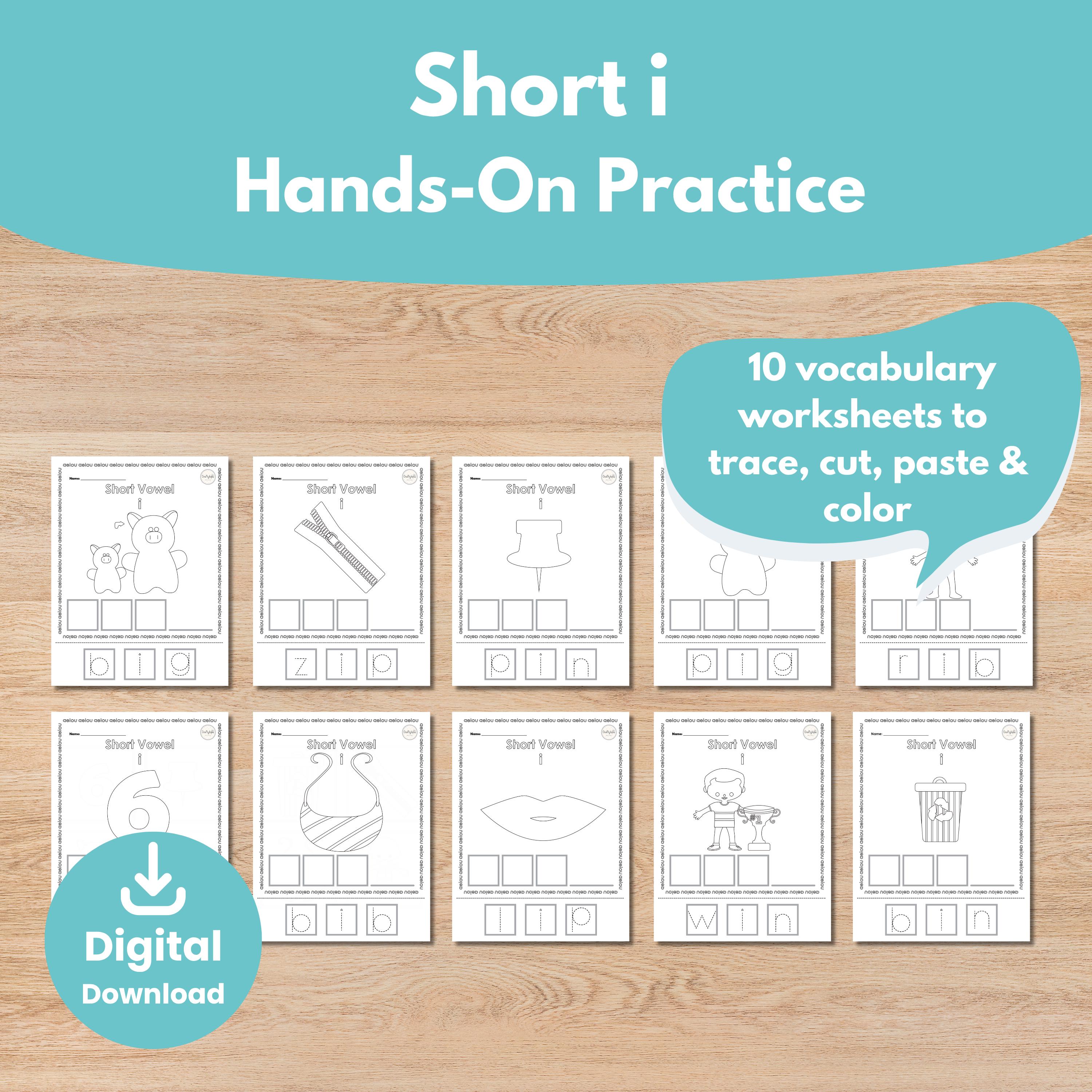 Short I Sound Worksheets | Printable CVC Phonics Activities |crown ...